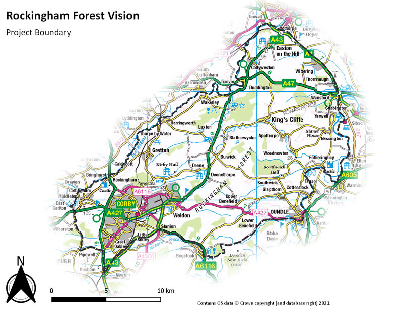 The extent of Rockingham Forest today