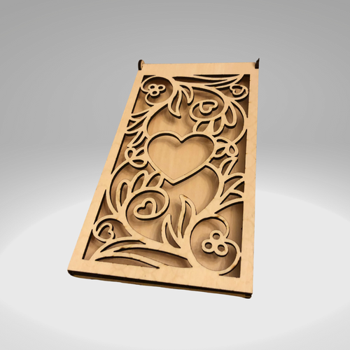 Heart Swirl Money Holder | ButterflyBlueDesign