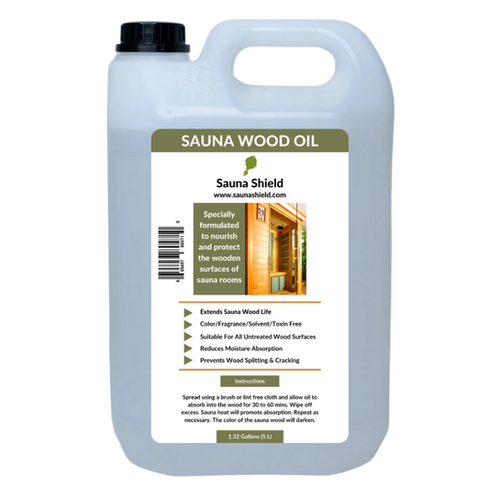 Sauna Shield™ Sauna Wood Oil - (1.32 Gallons) | Deep Protection for ...