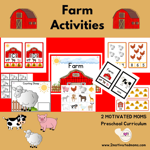 Farm Animals Activity Bundle | 2 Motivated Moms