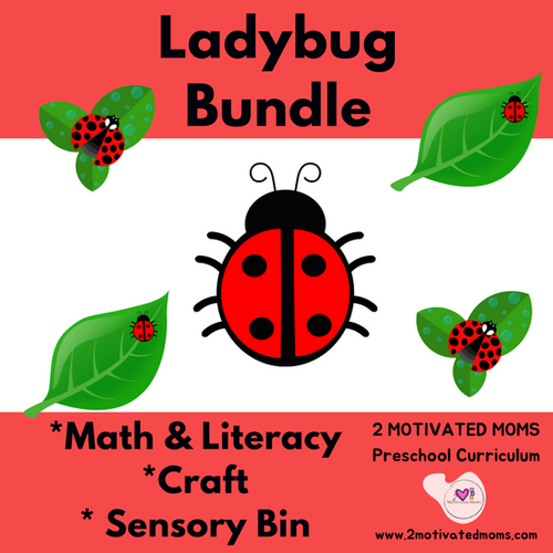 Ladybug Literacy & Math Bundle | 2 Motivated Moms