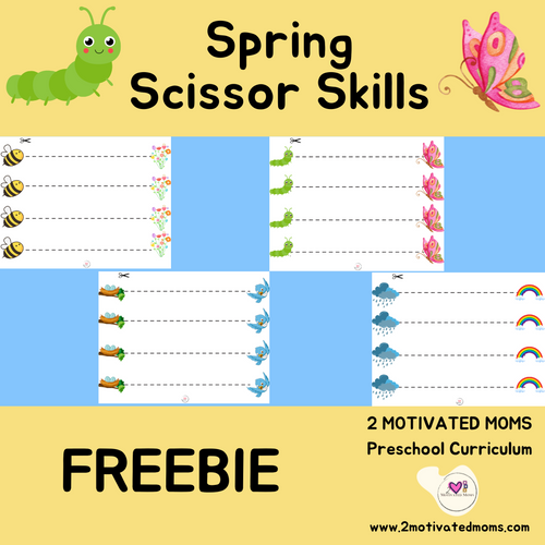 Spring Scissor Skills, Cutting | 2 Motivated Moms