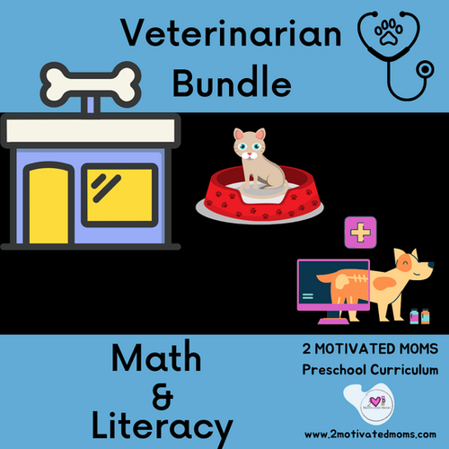 Vet Community Helper Math & Literacy Activities | 2 Motivated Moms