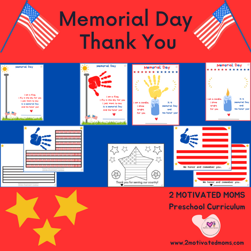 Memorial Day Patriotic Thank You | 2 Motivated Moms