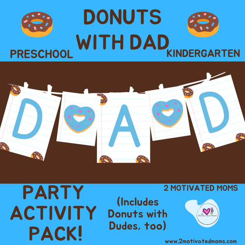 Father's Day Party, Donuts with Dad | 2 Motivated Moms
