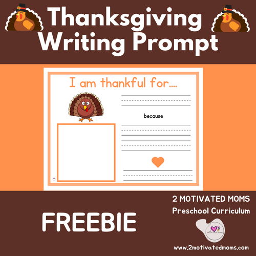 Thanksgiving Writing Prompt Freebie | 2 Motivated Moms