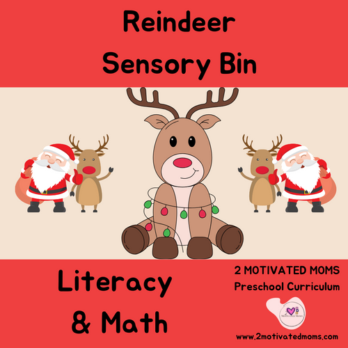 Christmas Reindeer Sensory Bin | 2 Motivated Moms