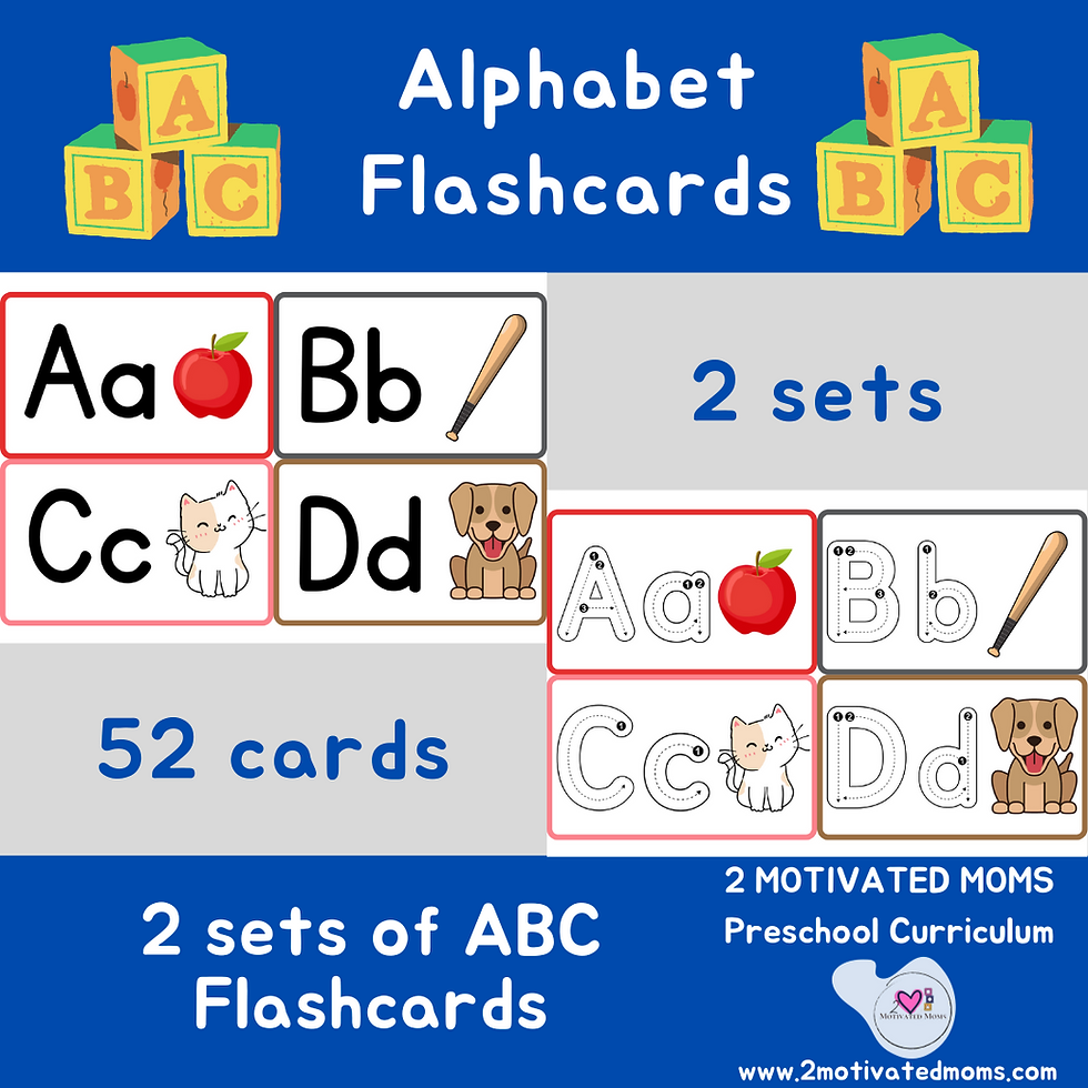 Alphabet Ring Flashcards | 2 Motivated Moms