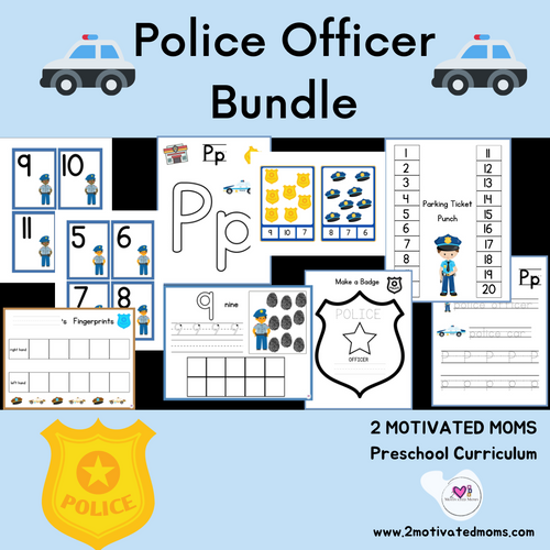 Police Officer Community Helper Bundle | 2 Motivated Moms