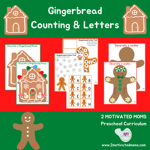 Gingerbread Math & Literacy, Christmas | 2 Motivated Moms