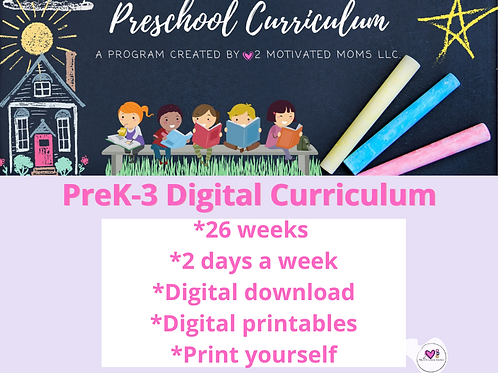 26-Week Digital PreK-3 Curriculum | 2 Motivated Moms