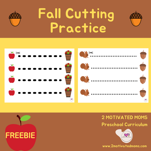 Fall Cutting Practice | 2 Motivated Moms