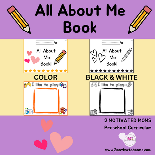 All About Me Book, Back to School | 2 Motivated Moms