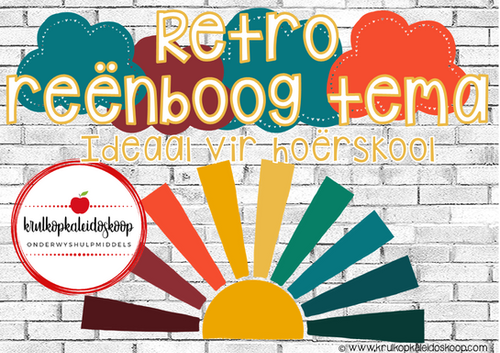 Retro Reënboog Tema - Hoërskool | Krulkopkaleidoskoop