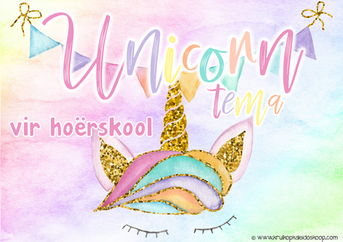 Unicorn tema Hoërskool | Krulkopkaleidoskoop