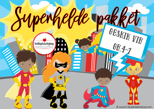 Superhelde Tema - Gr.4-7 - Hardekopie | Krulkopkaleidoskoop
