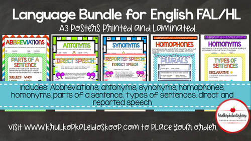Language Digital Poster Bundle | Krulkopkaleidoskoop