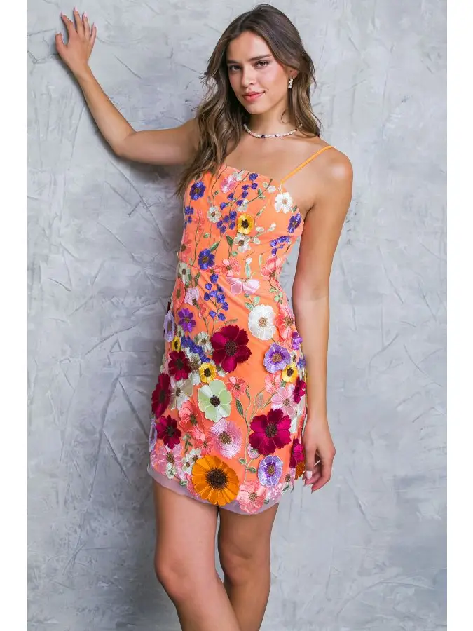 Flower Mini Dress | Moon Honey