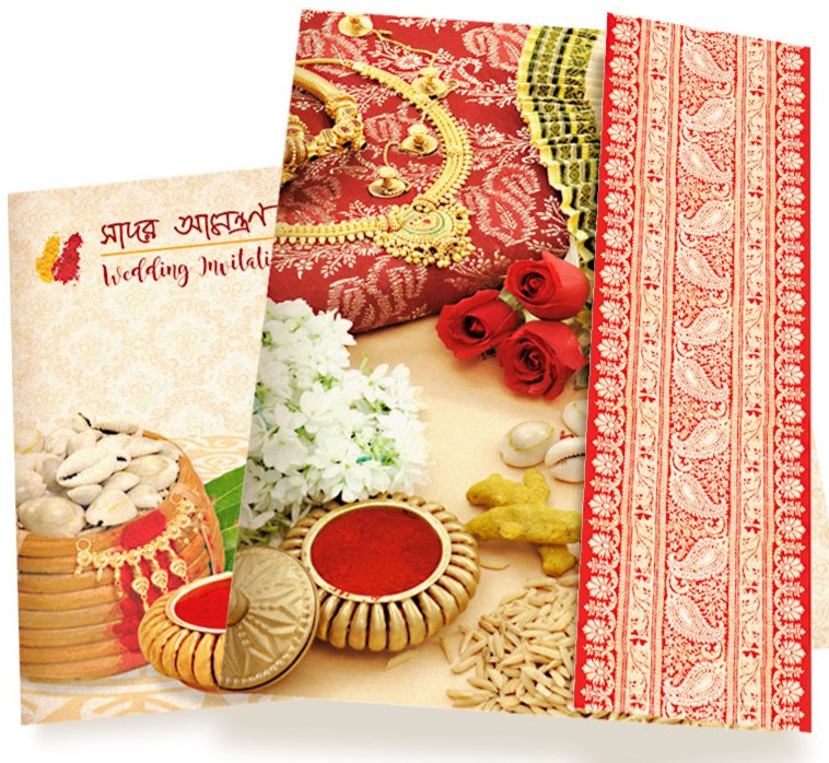 Elegant Bengali wedding cards personalized just for you!