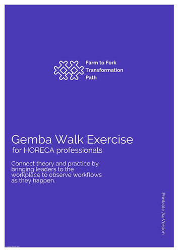Gemba Walk Exercise for HORECA | Rural PM