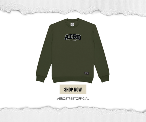 Aerostreet Crewneck Aero Basic Sweater Sweatshirt BAAAA | Aerostreet