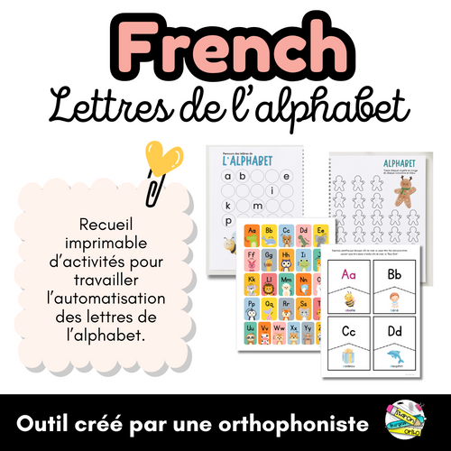 French Alphabet Letters Activities | Sharon Burgess Ortho
