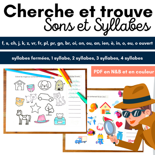 Sons et Syllabes | Cherche et Trouve | Sharon Burgess Ortho