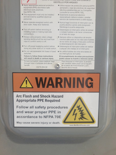 ARC FLASH WARNING LABEL 2.25x4.25" | maiworkhouse