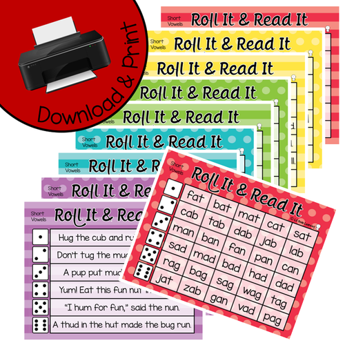 Roll It & Read It - Short Vowels | Lil Dude Learning