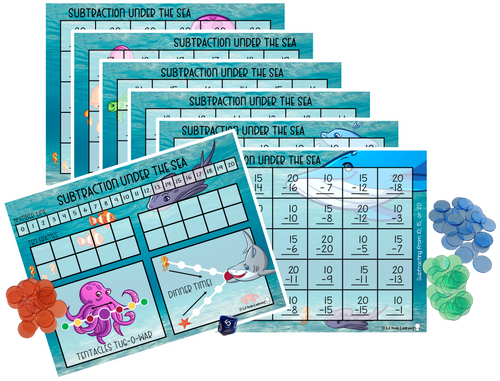 Subtraction Under the Sea | Lil Dude Learning