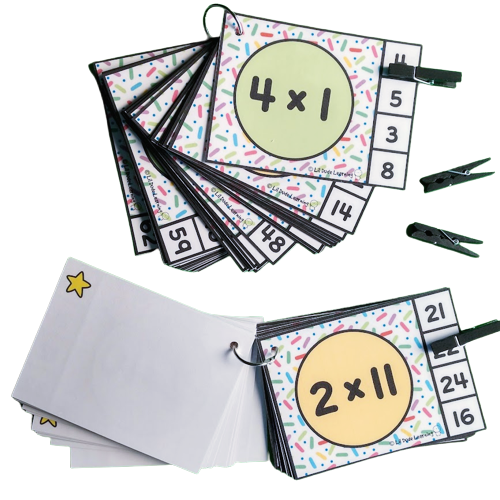 Multiplication Clip Cards | Lil Dude Learning