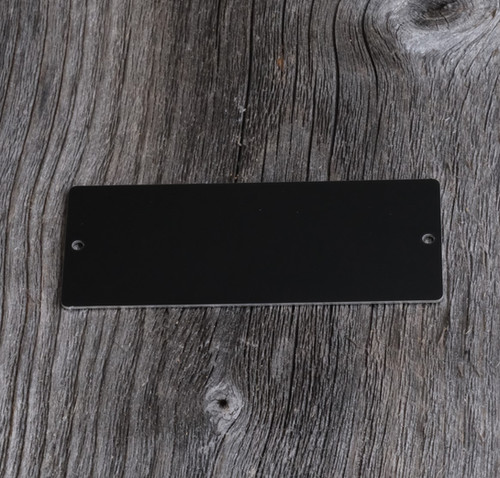 Merkeskilt 100x40x1 mm Sort eloksert aluminium | Minside