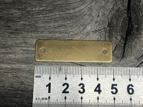 Merkeskilt 50x15x0,5 mm messing | Minside