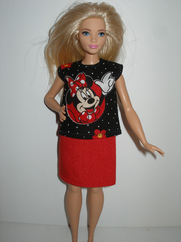 Curvy Barbie -Minnie Mouse skirt set | Mysite 1