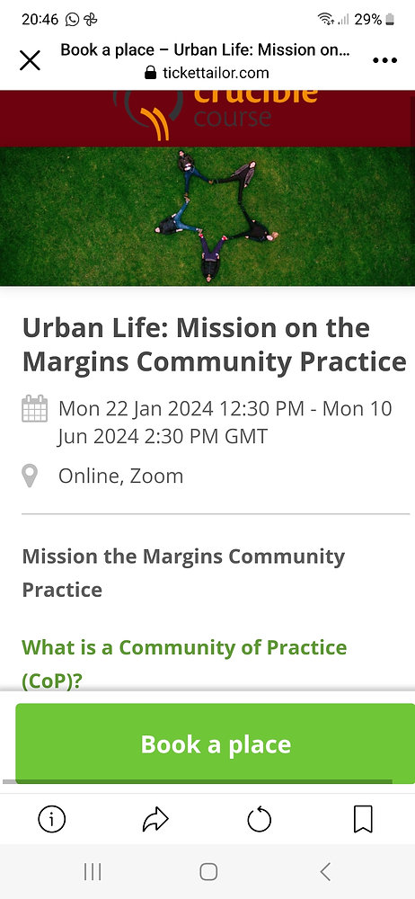 Mission on the margins: community of practice