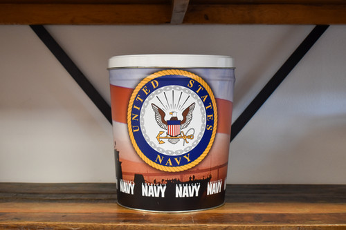 Navy Tin (3 gal) | Mile Hi Popcorn