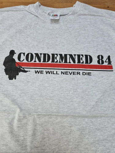 condemned 84 official t shirt, we will never die | the-last-resort