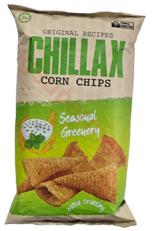 Chillax Corn Chips Seajohnal Greenery Extra Crunchy 60g | Rak Roastery