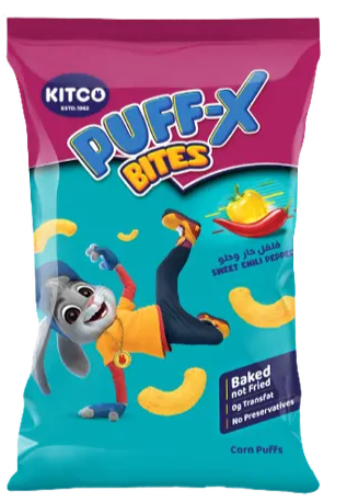 Kitco Puff-X Bites Sweet Chilli Pepper 16g x 20 pack | Rak Roastery