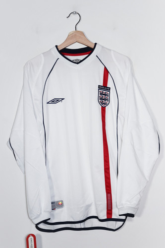 (DEADSTOCK) 2002 World Cup England National Team Home Kit Long Sleeve ...