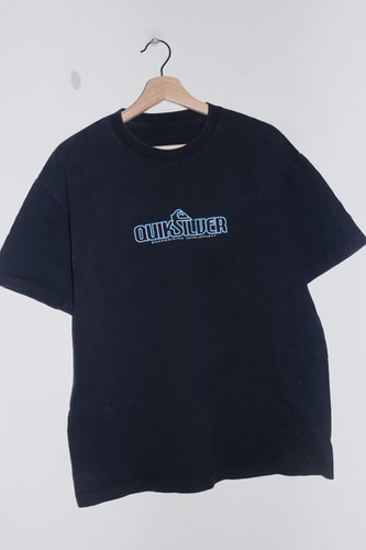Vintage Quicksilver Double Sided Graphic Faded Navy Tee (M) | Fresh ...