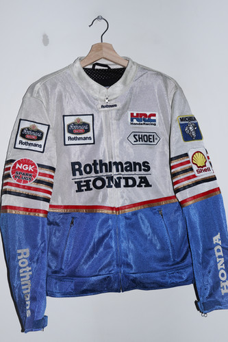 Vintage Rothmans Honda Embroidered Patches Thick Mesh Racing Jacket ...