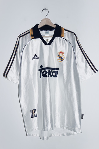 1999-00 Adidas Real Madrid Home Kit Champions League Winner Jersey (L ...