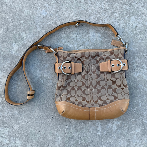 Old School Coach Monogram Large Crossbody Bag | Fresh Flames Store