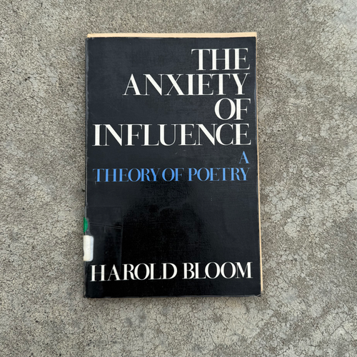 The Anxiety of Influence by Harold Bloom Book (1973) | Fresh Flames Store