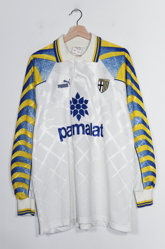 1995-96 Puma Parma Home Kit #8 Stoichkov Long Sleeve Jersey (Very Rare ...