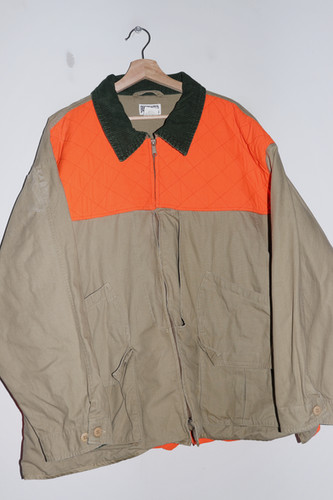 Vintage Quilted Corduroy Collared Thick Padded Hunting Jacket (XL+ ...