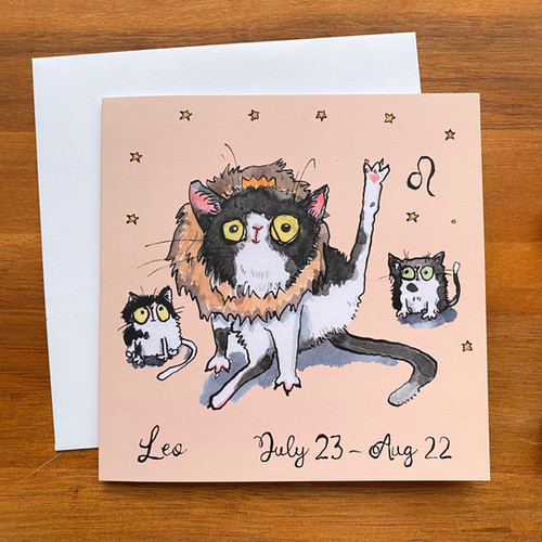 Leo Cat - Zodiac Cat card | Luci Power