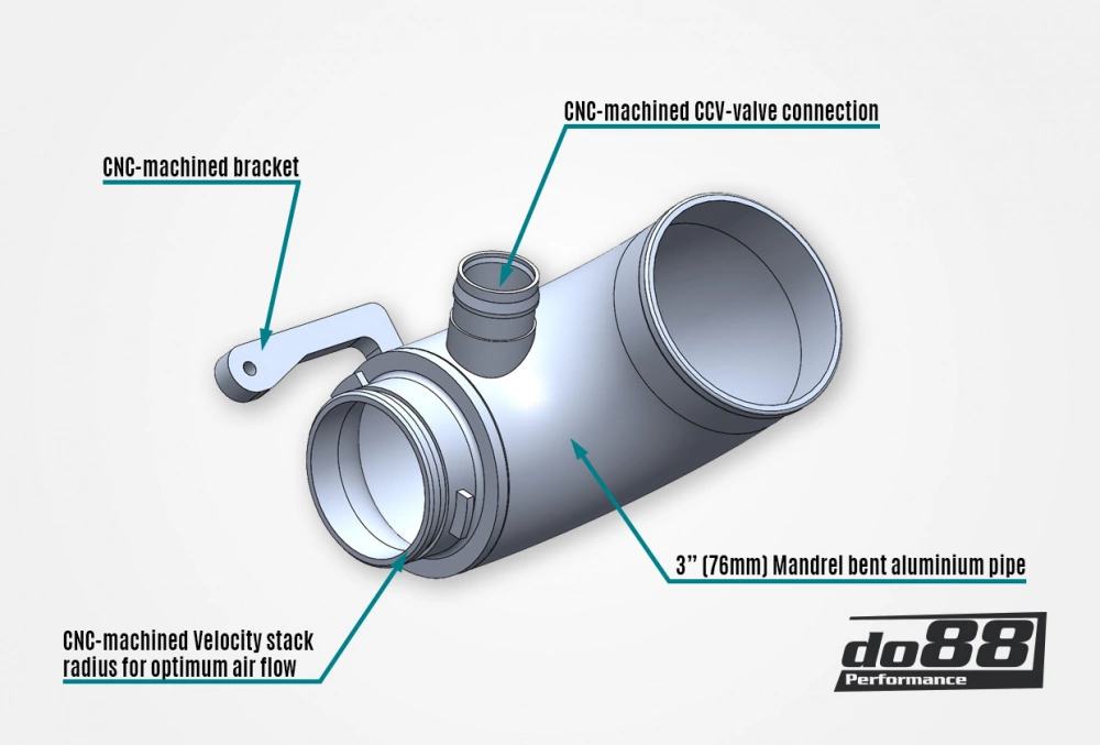 DO88 Turbo inlet pipe OEM turbo / airbox VW Golf 7 GTI / R / Audi A3 8V ...