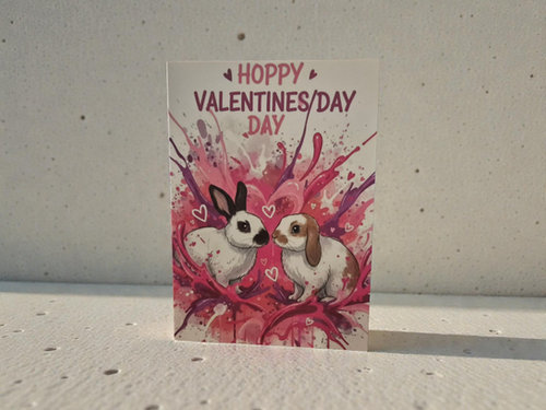 Valentines Day Card | Hug A Bunny Hotel